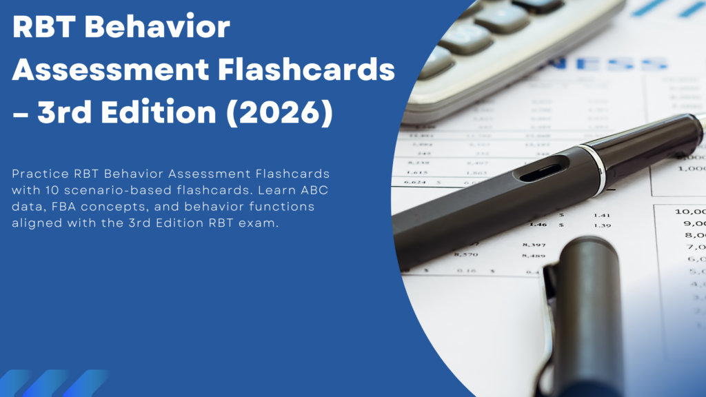 RBT Behavior Assessment Flashcards (2026) – 3rd Edition